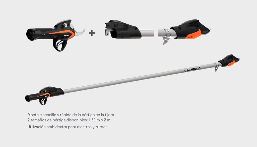 Pértiga extensible para tijera C45 P200 | eAgro.uy